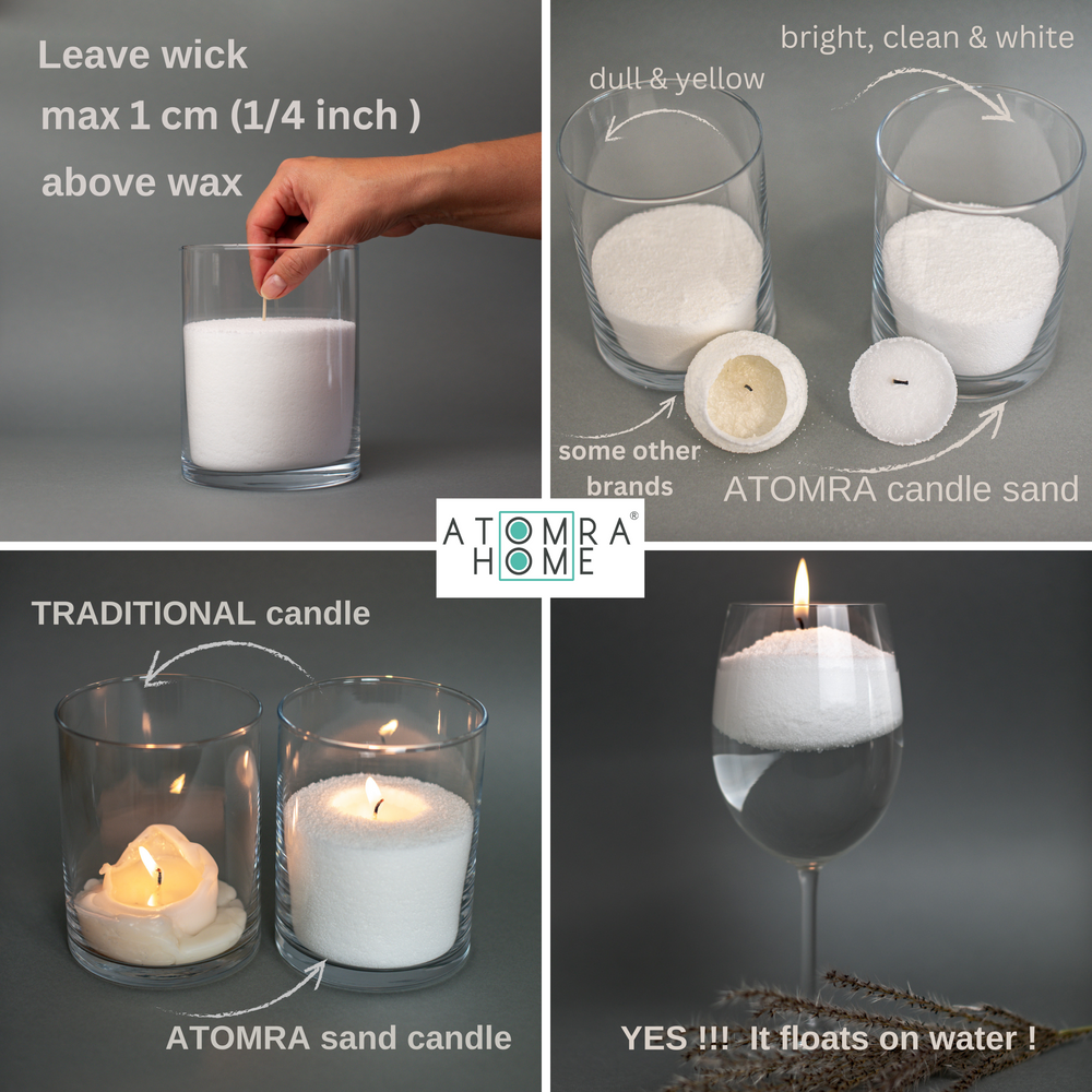 CANDLE SAND WAX 20.5 LB + 150 WICKS AS A GIFT