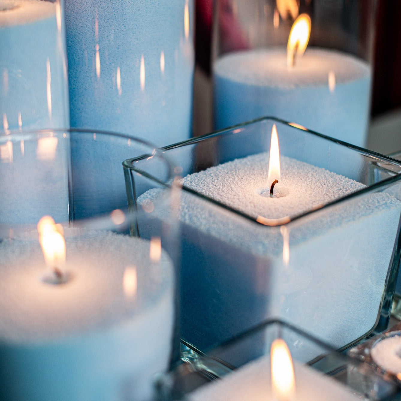 CANDLE SAND WAX ,,BABY BLUE"